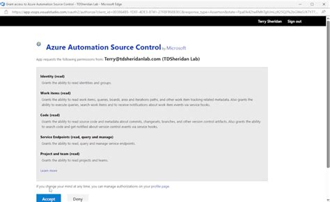 Configuring Azure Devops As Source Control For Azure Automation Tdsheridan Lab