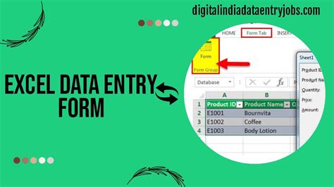 Excel Data Entry Form How To Make And Use Excel Data Entry
