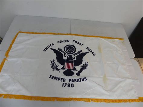 Lot 164 Made In Usa 100 Nylon Double Sided Us Coast Guard Flag With