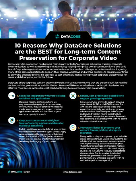 Solving For Data Protection With Object Storage Datacore Software