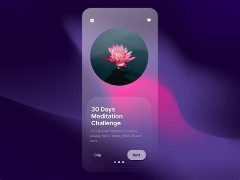 Meditation App Ui Design Concept Glass Theme By Nikunj Rathod On Dribbble
