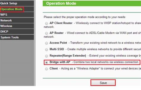 Tl Wr N Bridge Mode Select Connect To The Internet Wireless Router And