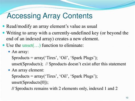Ppt Php Using Arrays Powerpoint Presentation Free Download Id5339888