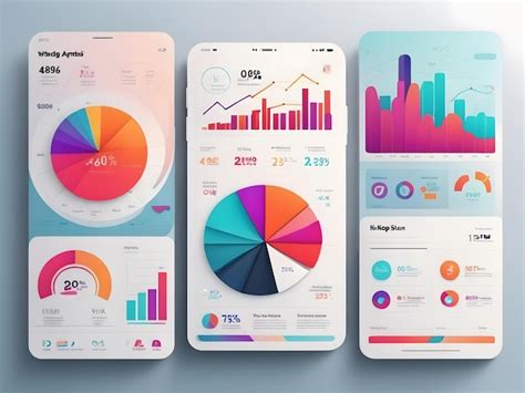 Premium AI Image Mobile App Infographic Template With Modern Design Weekly And Annual