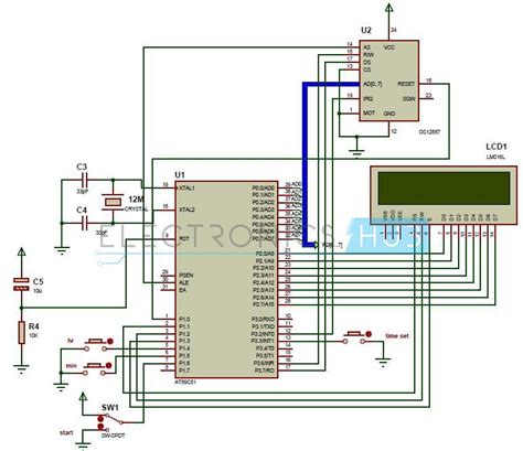 Digital Clock Circuit Using 8051 Microcontroller And Ds12c887