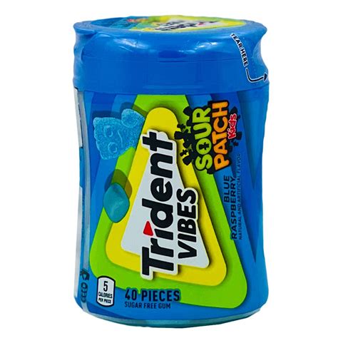 ادامس قوطی تریدنت ترش با طعم بلوبری Trident 40 عددی پاپیون مارکت