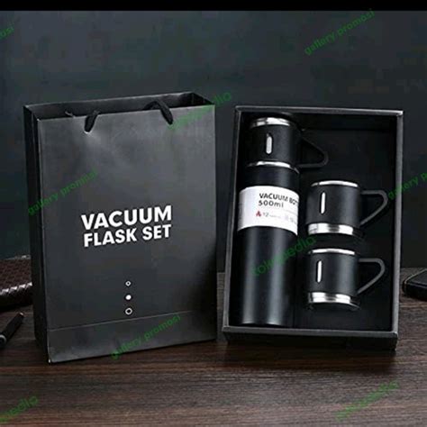 Jual Termos Vacuum Flask Set Custom Flask Gif Set 3 In 1 Tumbler Sultan Jakarta Barat
