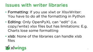 Xlwings Reports Reporting With Excel Python PPT