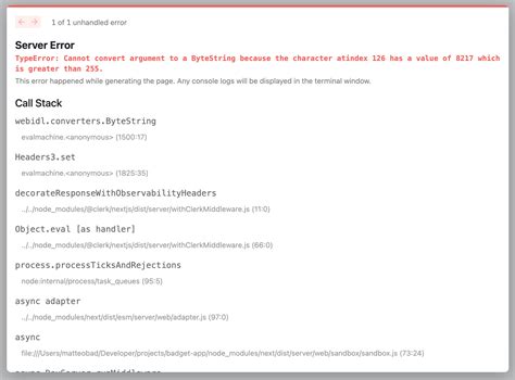Nextjs Error In Withclerkmiddlewarejs · Issue 840 · Clerkjavascript · Github