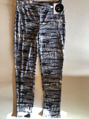 Poof Girl Leggings Dark Gray Camo Print Size Xl Ebay