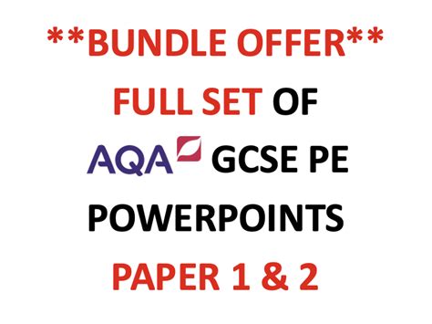 Aqa Gcse Pe Paper 1 And 2 Powerpoints Teaching Resources