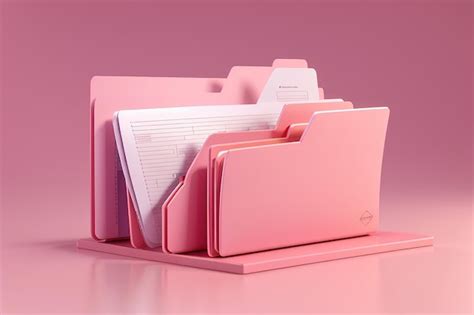 Premium Ai Image 3d Folder And Paper For Management Multimedia File Document Efficient Work On