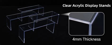 Aminigram 12 Pack Large Acrylic Risers Display Stands