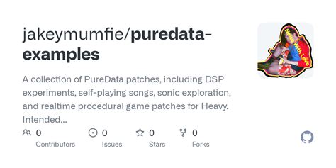Github Jakeymumfie Puredata Examples A Collection Of Puredata Patches Including Dsp