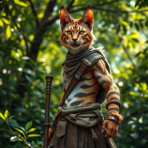 Fierce Tabaxi Warrior Unleash Your Inner Feline Hero