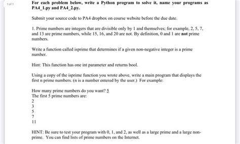 Solved For Each Problem Below Write A Python Program To