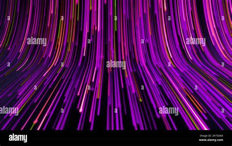 Hypnotic Curved Flow Of Colorful Lines Motion Bright Colorful Lines