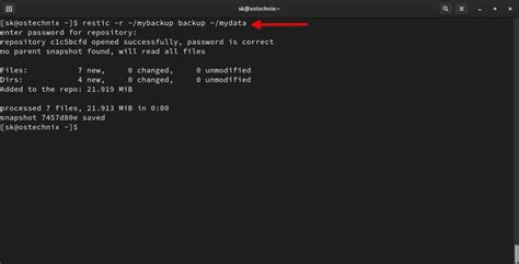 Backup And Restore Data Using Restic In Linux Ostechnix