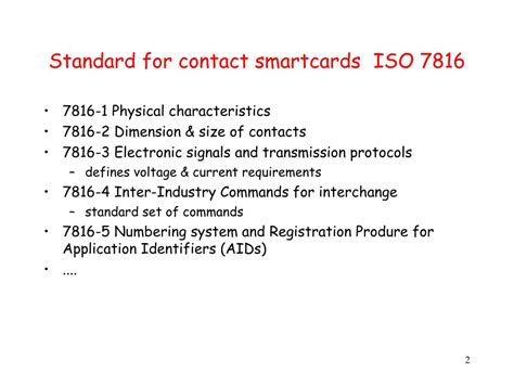 Ppt Smartcards Iso 7816 And Smartcard Operating Systems Powerpoint