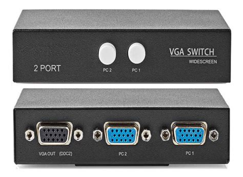 Switch Vga Selector 2 Entradas 1 Salidas Db15 Splitter Boton Web Electro