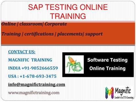 PPT SAP TESTING ONLINE TRAINING IN HYDERABAD PowerPoint Presentation ID