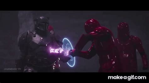 Paz Vizsla Death Scene Paz Vs Moff Gideon Army The Mandalorian