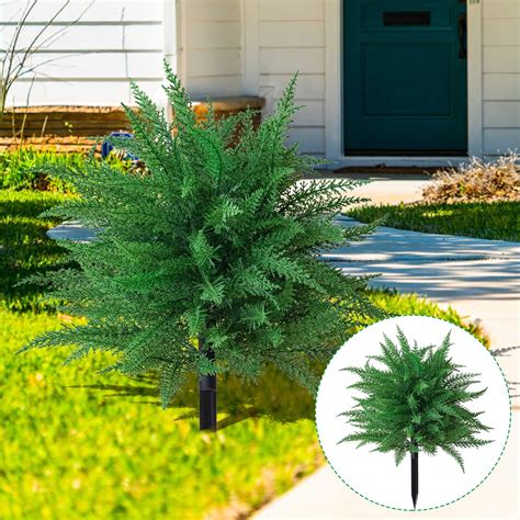 21 Inch Artificial Pine And Cypress Trees With Ground Spikes Fake