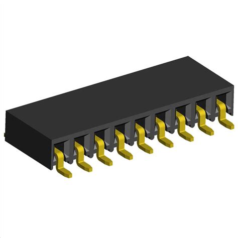 2 54mm Pcb Socket Single Row Horizontal Entry Three Sides Contact Smd Type