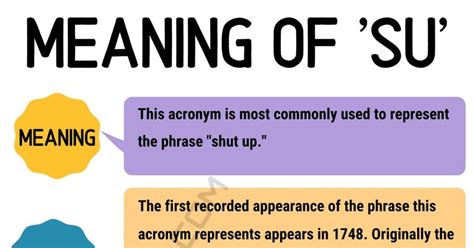 Su Meaning What Does This Popular Acronym Stand For Esl
