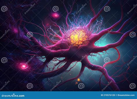 Neuron And Glial Cells Vector Illustration Diagram