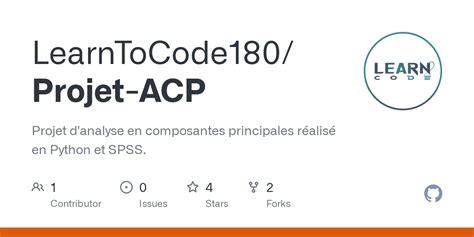 Github Learntocode180projet Acp Projet Danalyse En Composantes Principales Réalisé En
