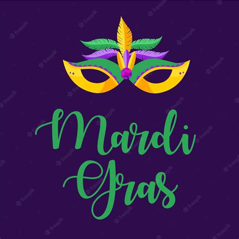 Premium Vector Invitation Card To A Carnival Party Mardi Gras