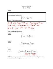 Master Improper Integrals Types Cases Examples Course Hero