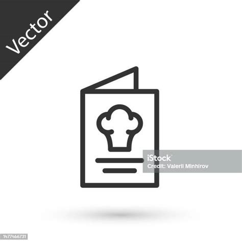 흰색 배경에 격리 된 회색 라인 쿡북 아이콘 요리 책 아이콘 레시피 북 포크와 칼 아이콘 칼 붙이 기호 벡터 개념에 대한 스톡 벡터 아트 및 기타 이미지 Istock