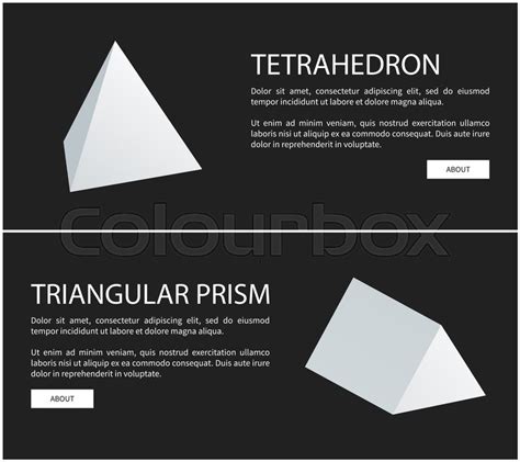 Tetrahedron And Triangular Prism Stock Vector Colourbox