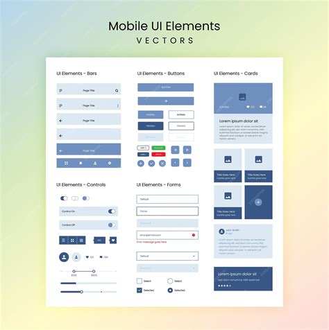 Premium Vector Web Design Ui Elements Ui Ux Design Elements For Web And Application Flat