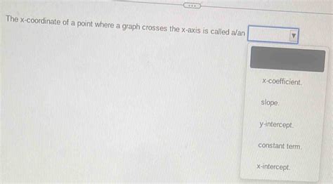 solved the x coordinate of a point where a graph crosses the x axis is