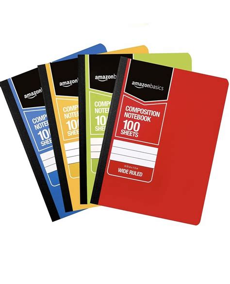 4 Pack Of Composition Notebooks In Different Colors Great Value For