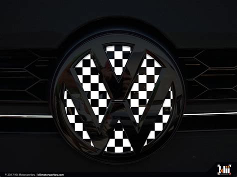 Vw Front Badge Insert Checkered Flag Klii Motorwerkes