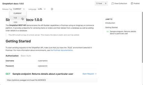 Viewing Documentation Postman Learning Center