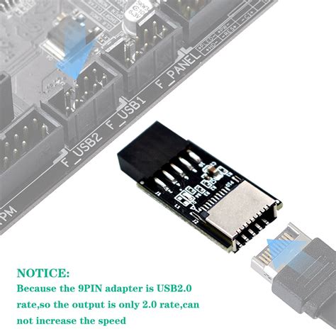 Jmt New Version Usb 3 1 Front Panel Socket Key A Type E To Usb 2 0 9pin Header Male Extension