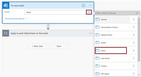 Microsoft Flow Examples Save Office 365 Email Attachments To Onedrive