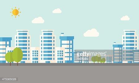 Buildings With Trees Stock Vector Royalty Free FreeImages