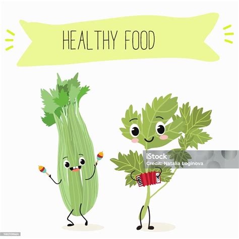 녹색 잎 줄기 파슬리 장식용 녹지 향신료 재미있고 건강한 음식이 있는 재미있는 캐릭터 셀러리가 있는 삽화 비타민 샐러드 귀여운 얼굴 음식 재료 채식주의자 벡터 만화 농업