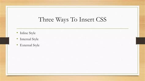 Css How To Insert Css Ppt