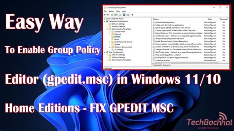 How To Enable Group Policy Editor Gpedit Msc In Windows 11 10 Home