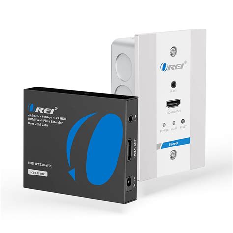 4k Hdmi Extender Over Single Cat67 With 4k60hz Wall Plate Transmitte