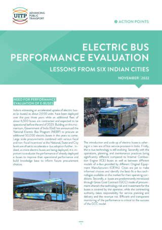 Performance Evaluation Of Electric Bus From Six Indian Cities
