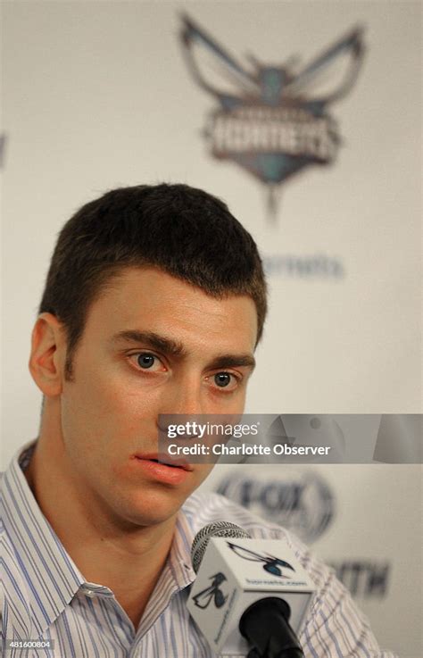 The Charlotte Hornets Tyler Hansbrough Responds To A Reporters News Photo Getty Images