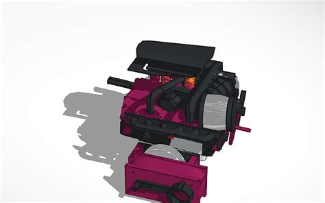 3d Design Twin Turbo Supercharged V8 Engine Tinkercad
